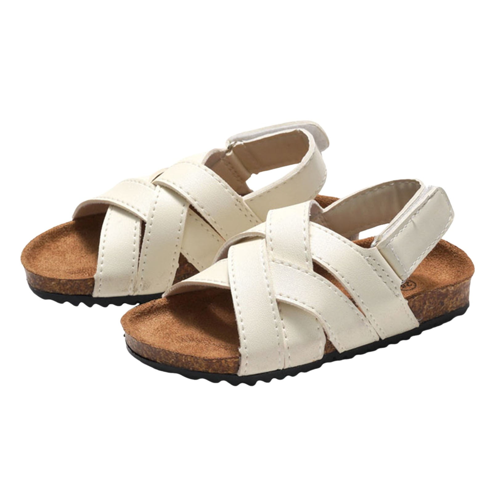 Sandals for Girls Cork Footbed Sandals Comfort Open Toe Slides ...