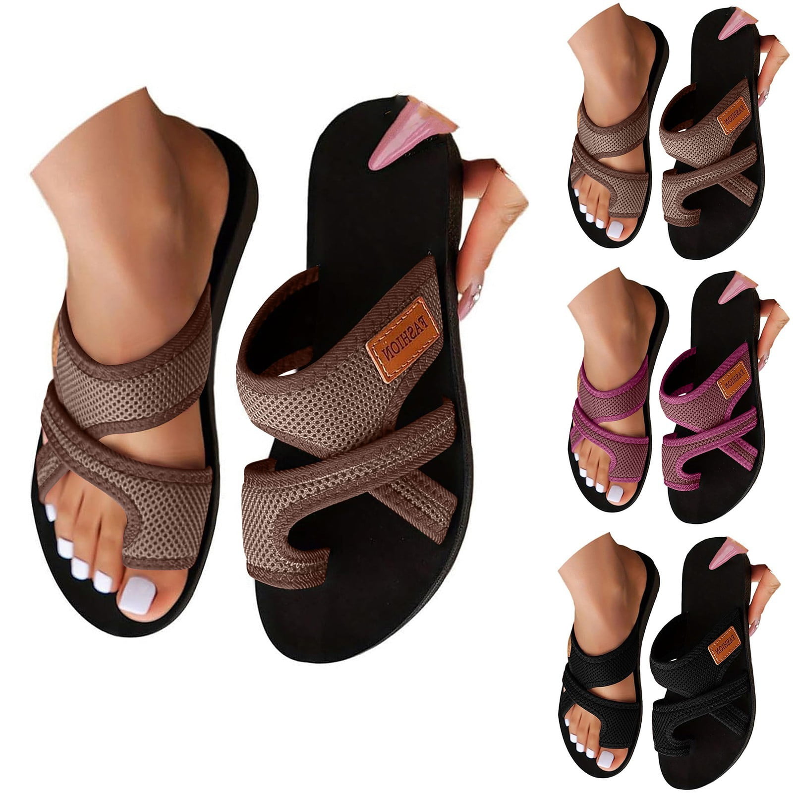 Sandals for Women 2025 Comfortable Trendy Summer Beach Breathable ...