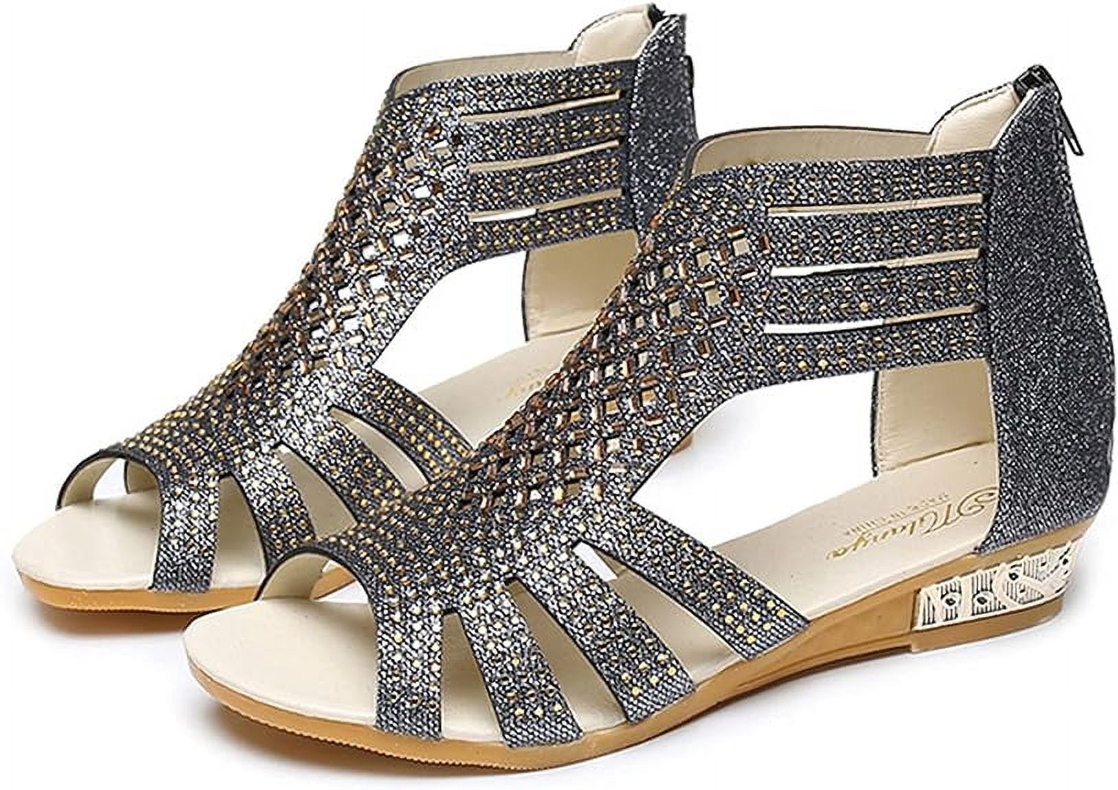 Sandals for Women Dressy Casual Fashion Gladiator Sandals Summer Beach ...