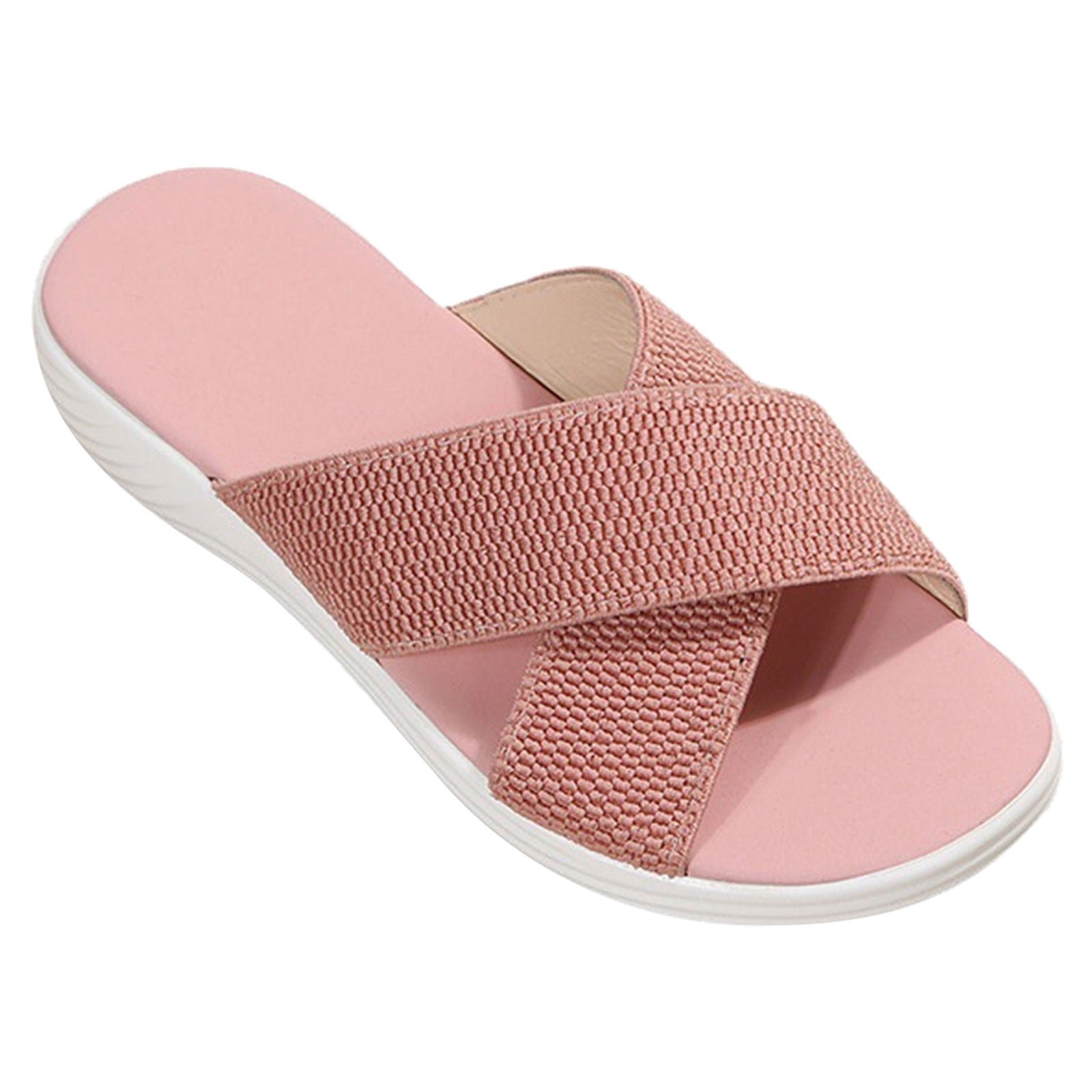 Sandals For Women Dressy Summer Beach Slip On Flat Slide Open Toe