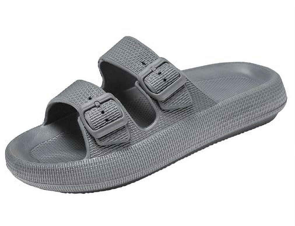 Sandals for Women and Men - Pillow Slippers - Double Buckle Adjustable ...