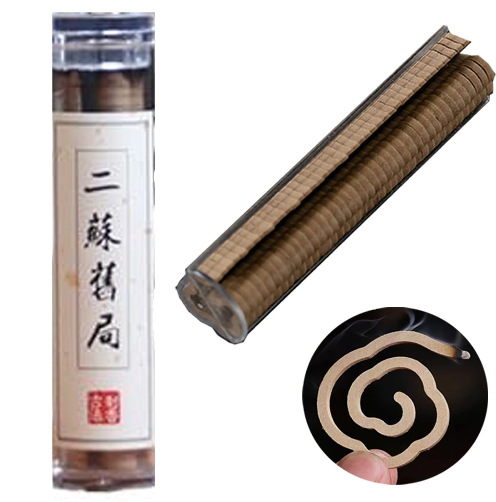 Sandalwood Aromatherapy Incense Discs with Reusable Holder, Non-Stick ...