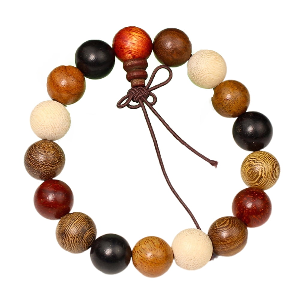 Sandalwood Bracelet Elastic Buddhist Wrist Chain Wood Beaded Prayer ...