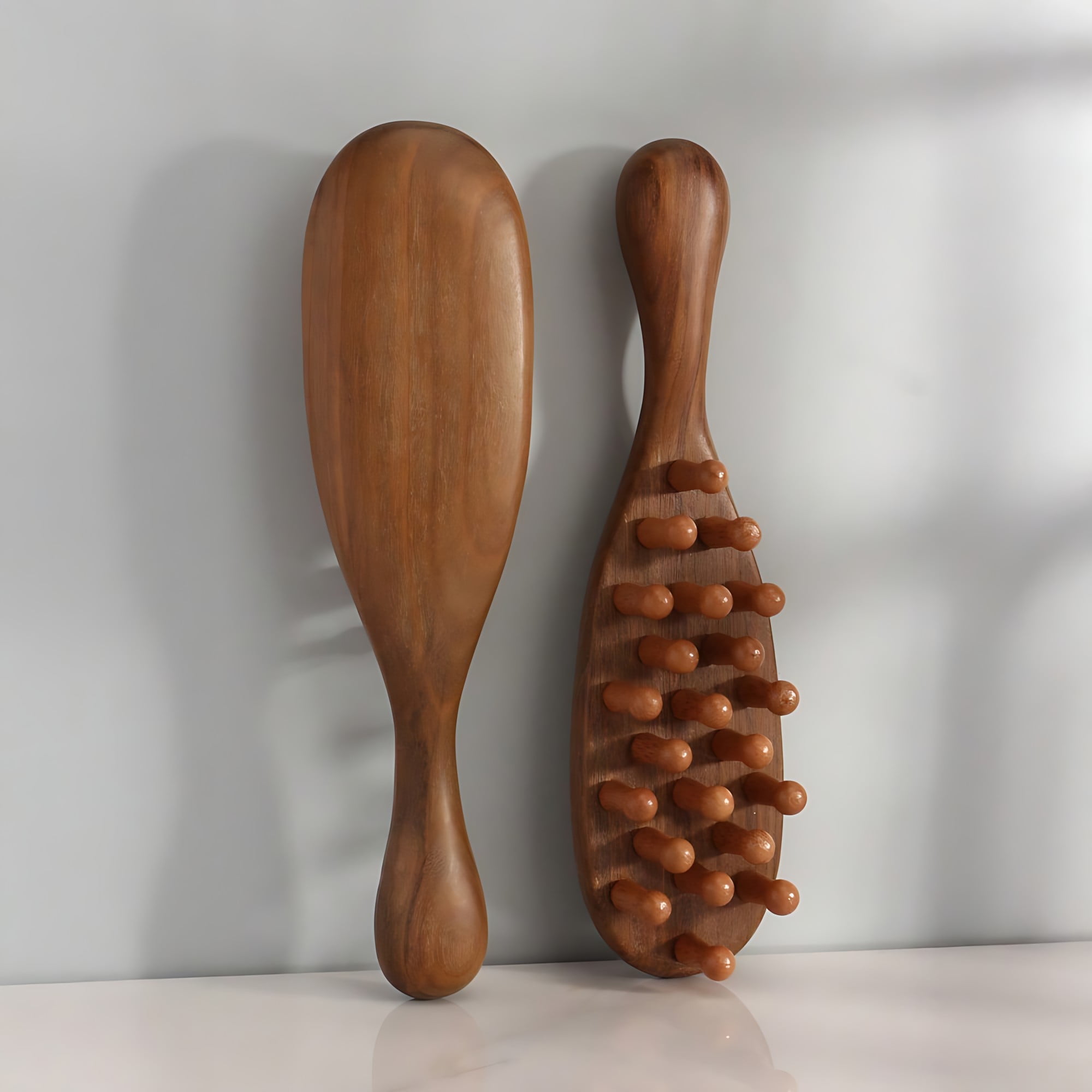 Sandalwood Comb Head Massager for Scalp Stress Relief, Gua Sha Comb for ...