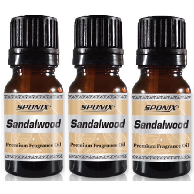 Sandalwood Fragrance Oil 10 ml / 0.33 oz | 100% Pure by Sponix Made in ...