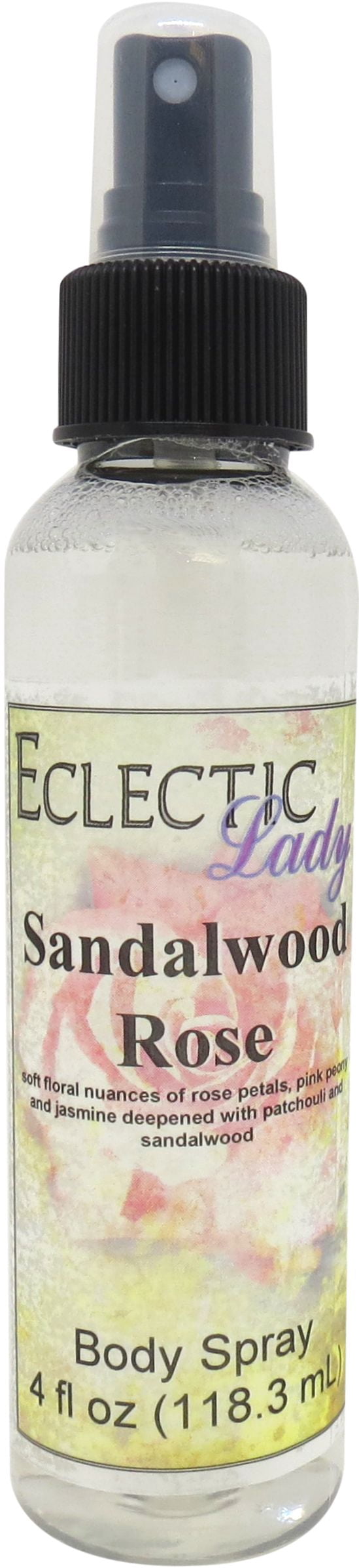 Sandalwood Rose Body Spray, Eclectic Lady, Hydrating Mist, Unisex, 4 oz ...