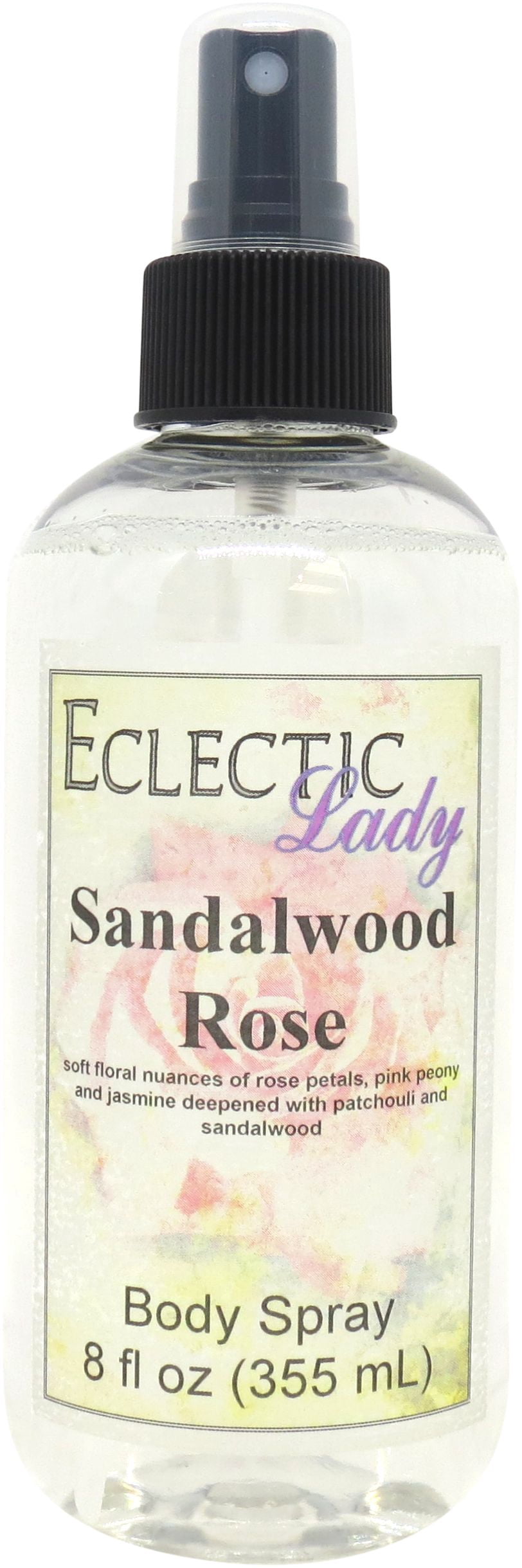 Sandalwood Rose Body Spray, Eclectic Lady, Hydrating Mist, Unisex, 8 oz ...
