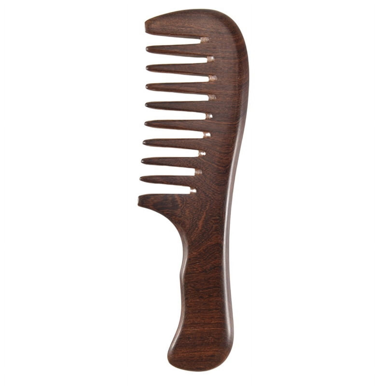 Sandalwood Wide Tooth Comb Curly Hair Portable Coarse Wooden Massage ...