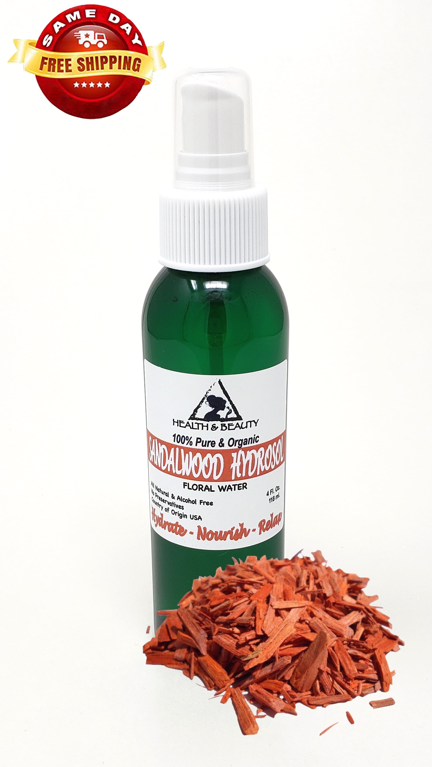Sandalwood hydrosol organic floral water 100% pure natural spray 4 oz ...