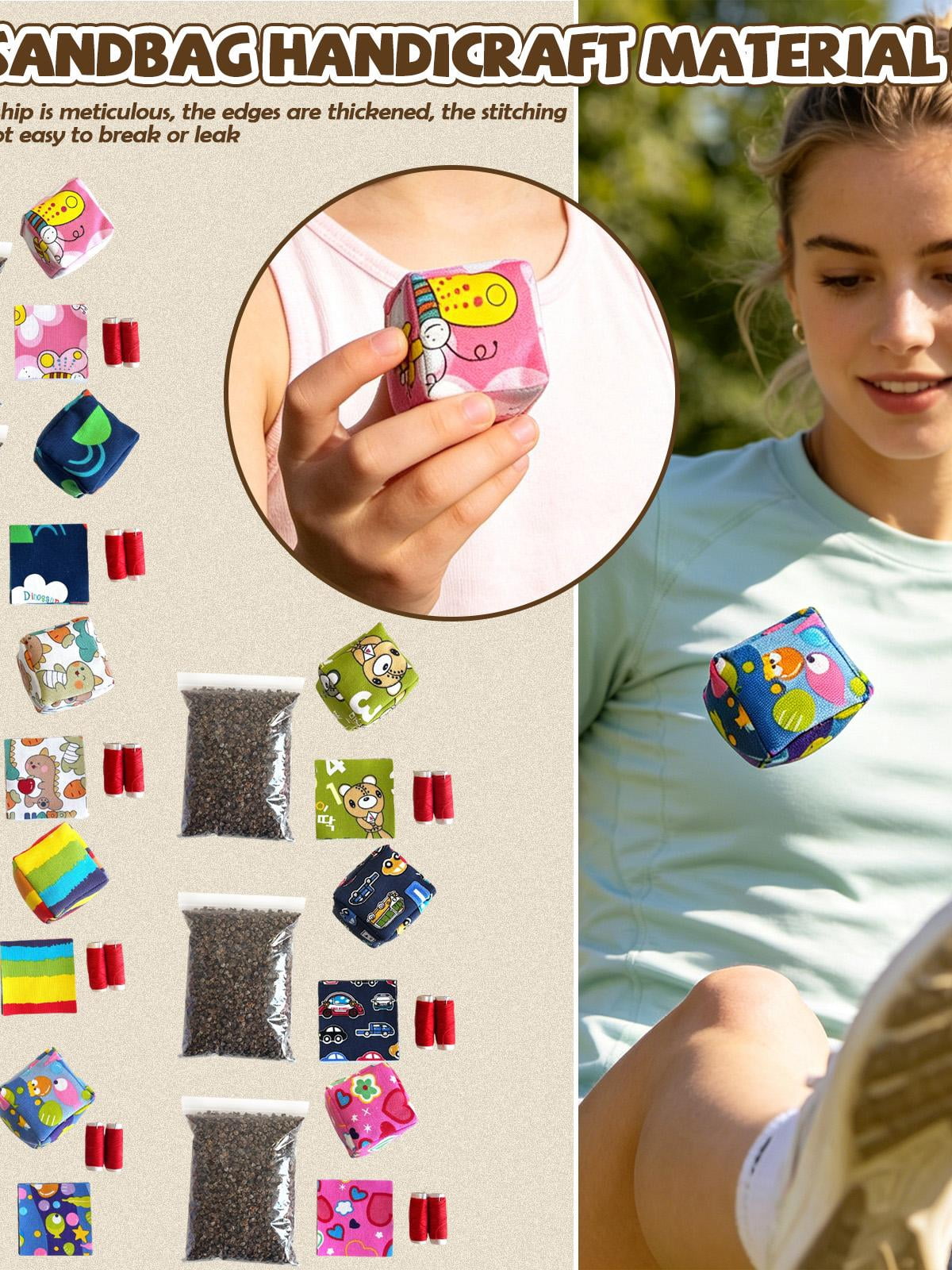 Sandbag Handicraft Material Kit, DIY Sewing Craft Set with Pre-Cut ...