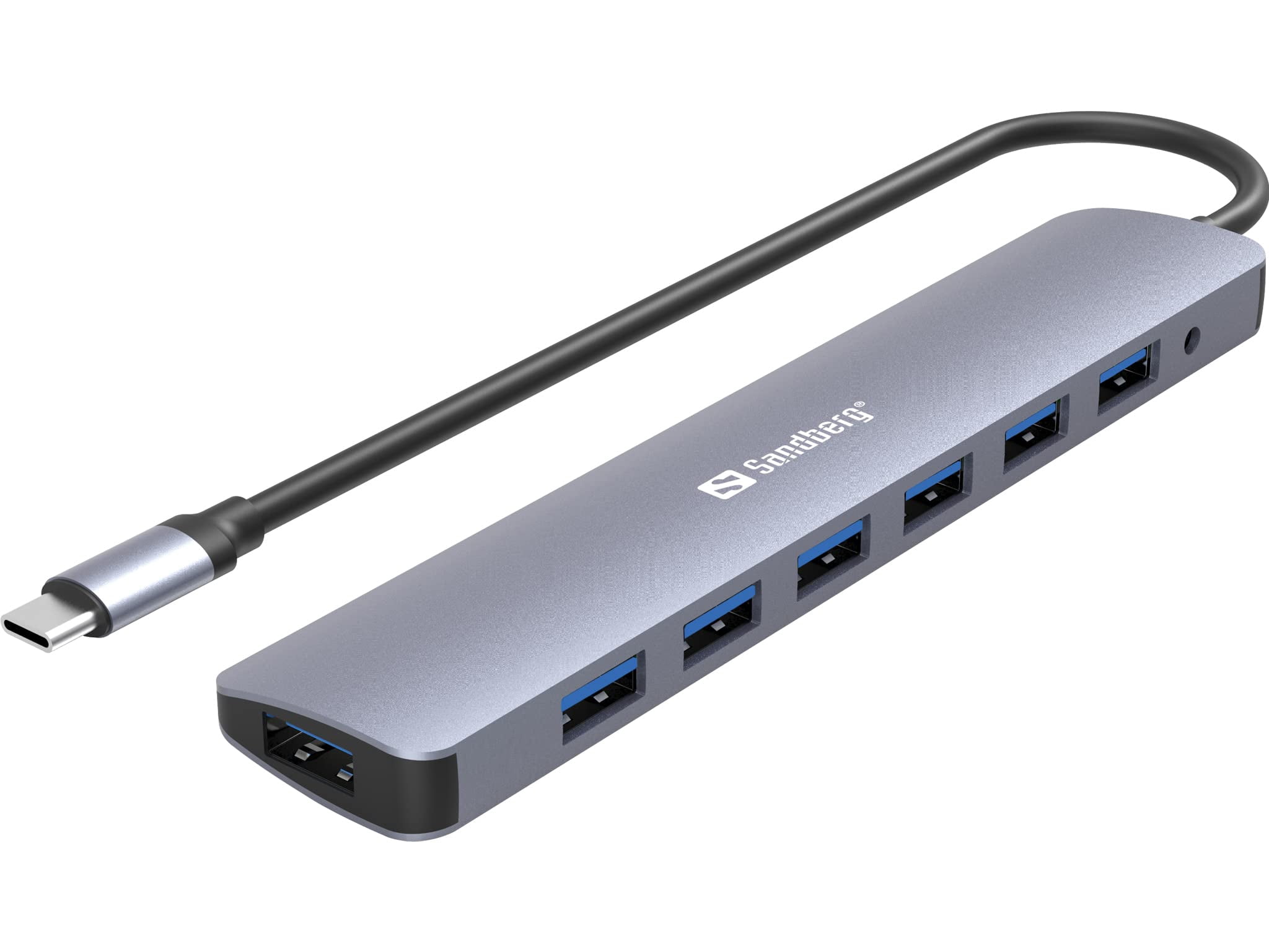 Sandberg USB-C to 7x USB 3.0 Hub USB Hub 7 Data Ports Plug & Play USB-C ...