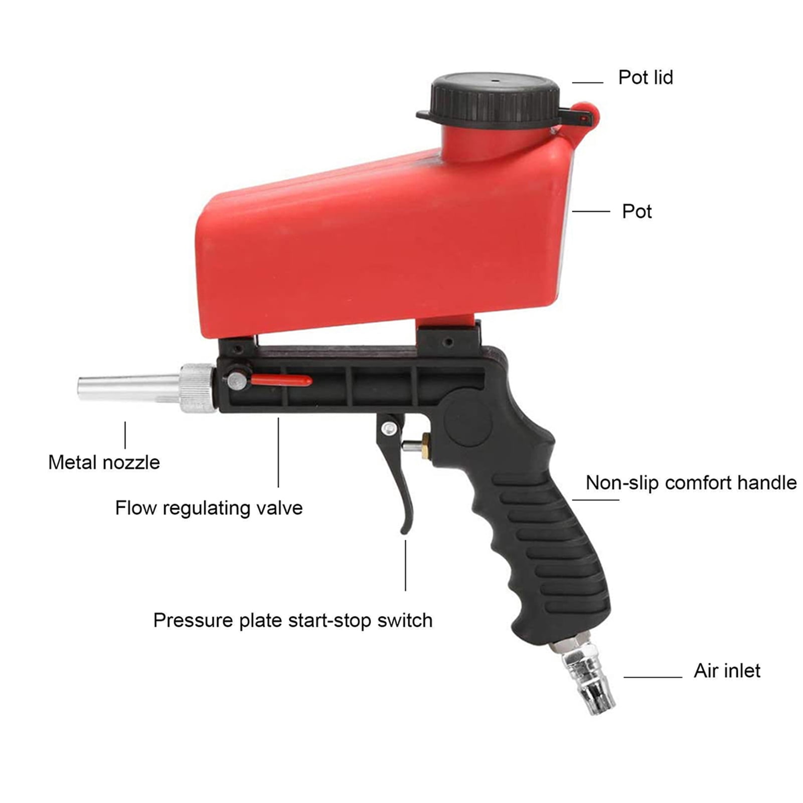 Sandblaster,Abs Air Handy Spray Rust 90psi Handheld Abs Air Adjustable ...