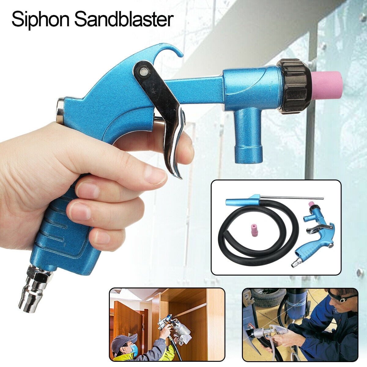 Sandblaster Air Siphon Feed Sand Blasting Blast Gun Abrasive Sprayer ...