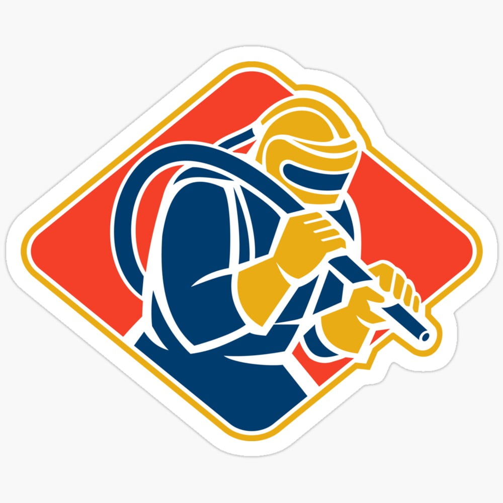 Sandblaster Sandblasting Hose Retro Sticker Phone Decal Water Bottle ...