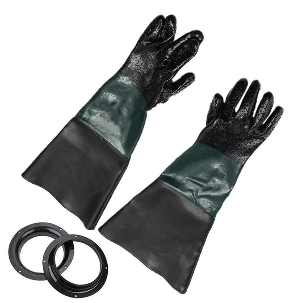 Sandblasting Gloves 23.6X9.8Inch Work Gloves For Sandblaster Sand Blast ...
