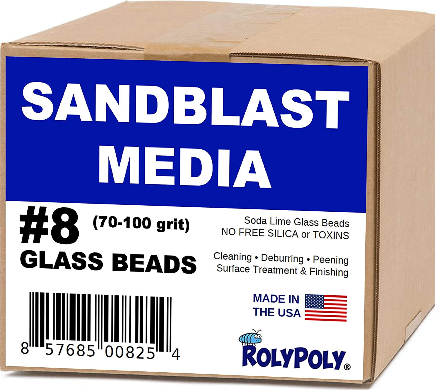 Sandblasting Media Glass Beads #8 Medium 70-80 Grit (10 LBS) for ...