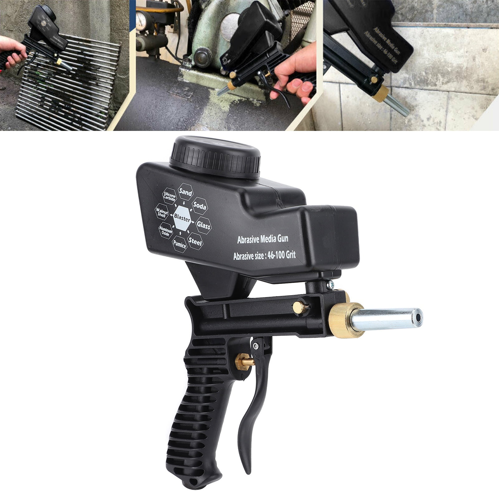 Sandblasting , Portable 70-150 PSI Handheld Gravity Type Sandblaster ...