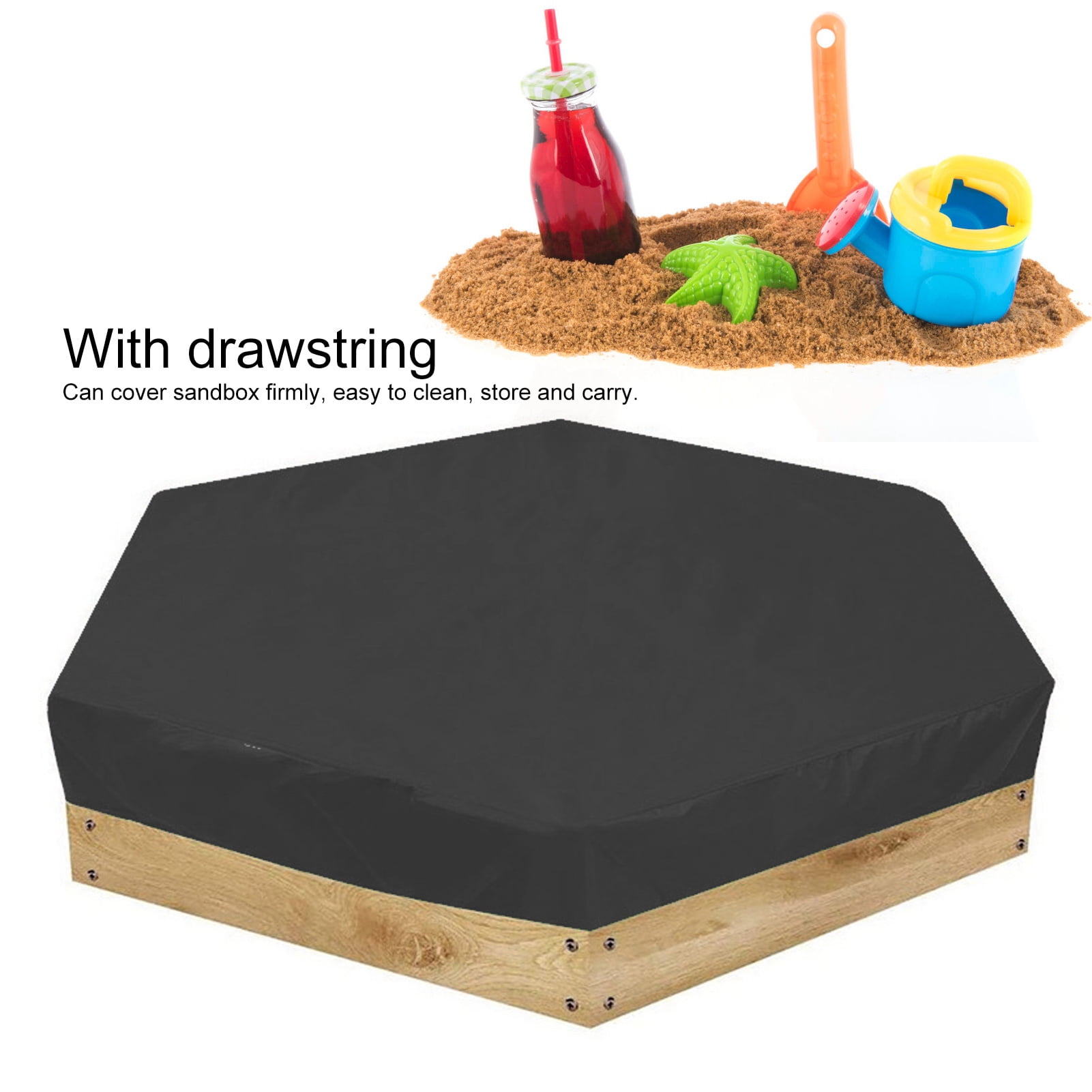 Sandbox Cover with Drawstring, Resistance Durable Dustproof Protection ...
