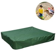 Outsunny Outdoor Toddler Wooden Sandbox w/ Waterproof Cover, Storage ...
