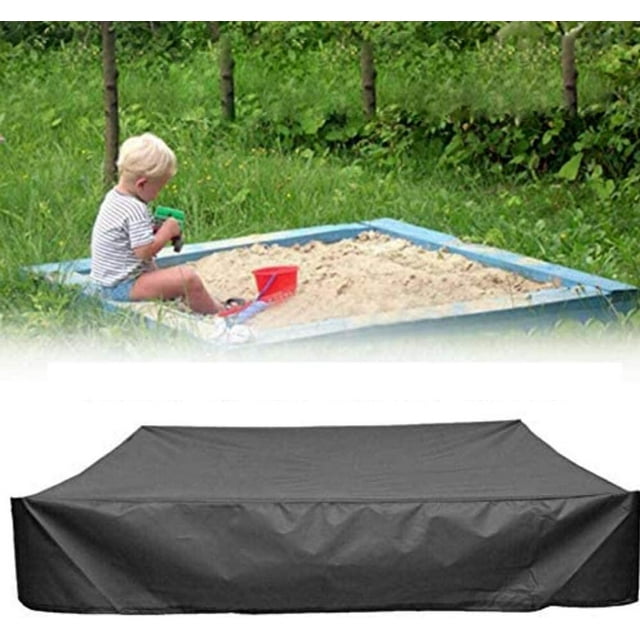 Sandbox Cover Square Waterproof Sandpit Cover with Drawstring Tool ...