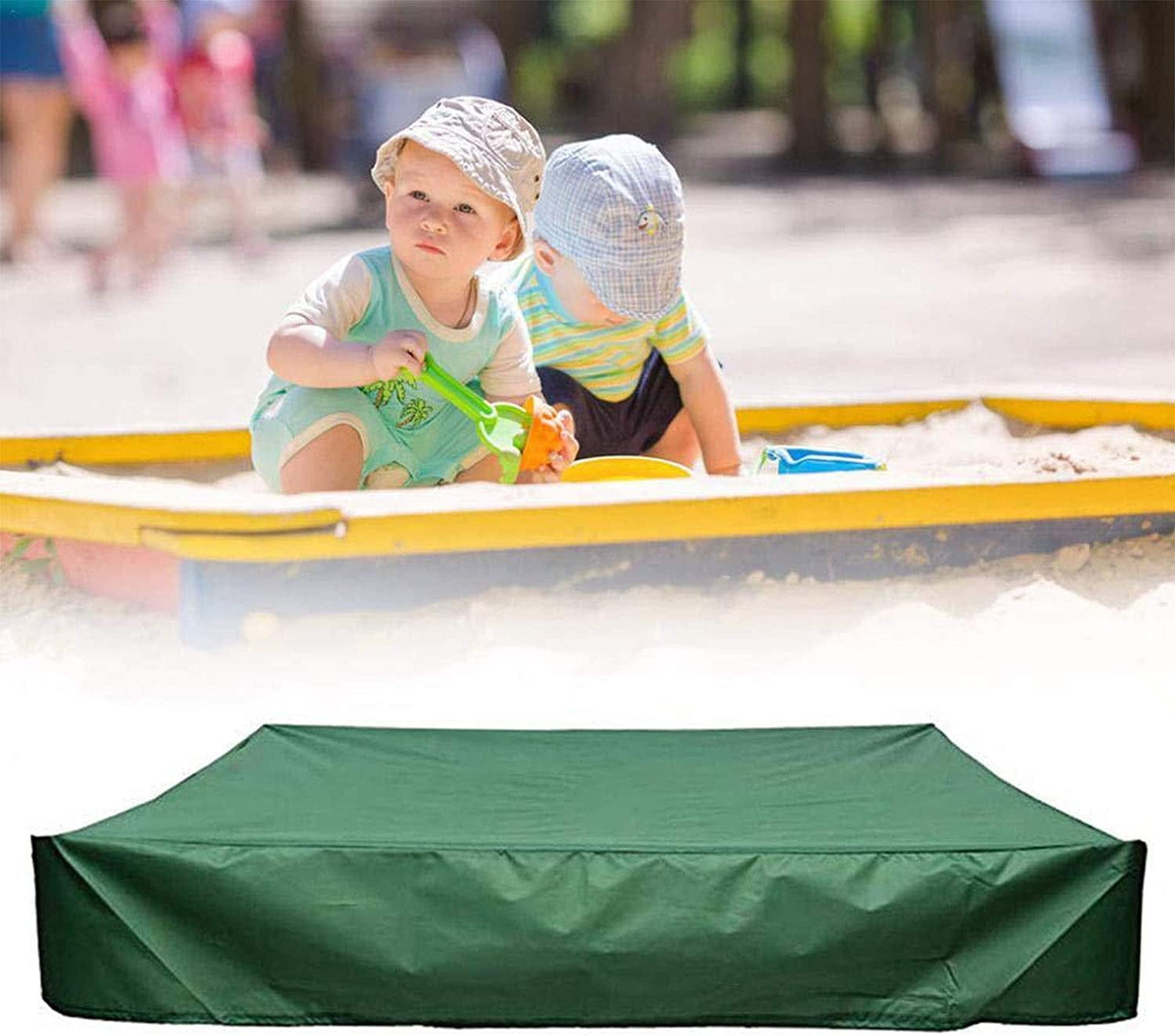 Sandbox Cover Square Waterproof Sandpit Cover with Drawstring Tool ...