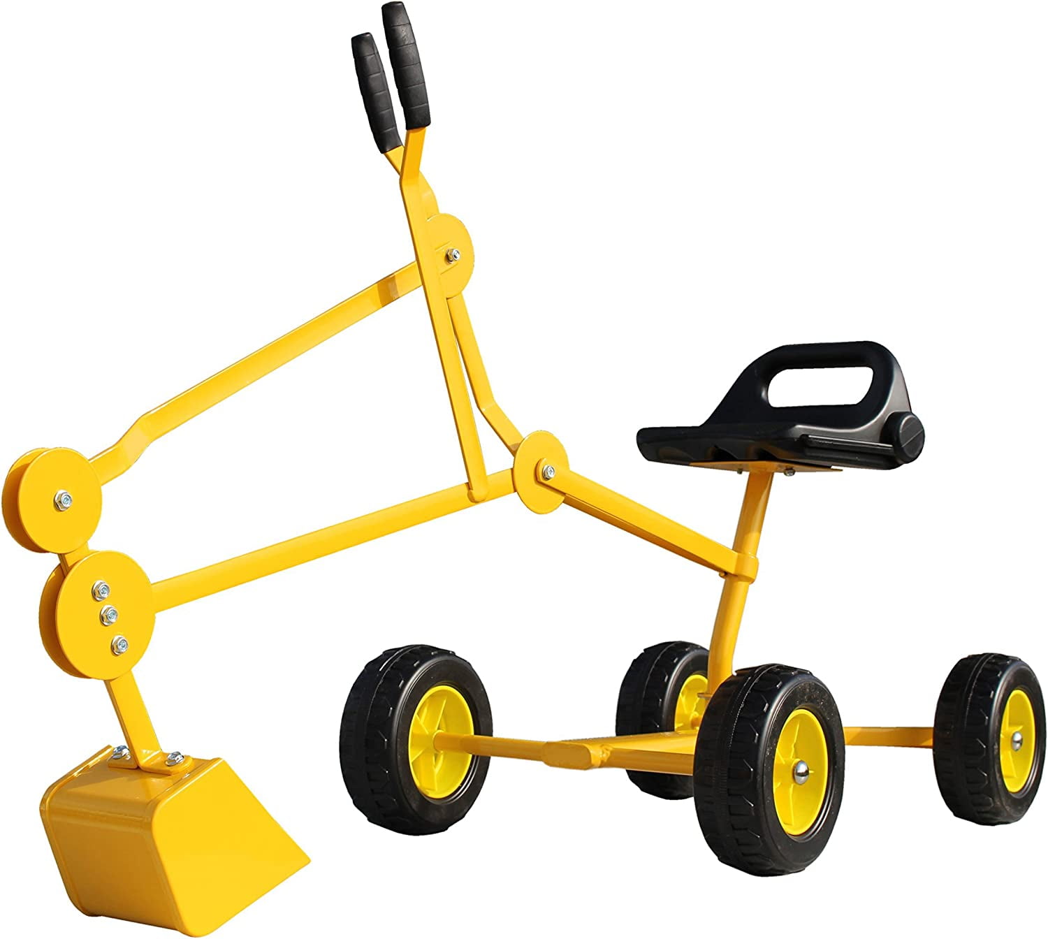 Sandbox Digger Toy Excavator with Wheels- Foldable Playground Equipment ...