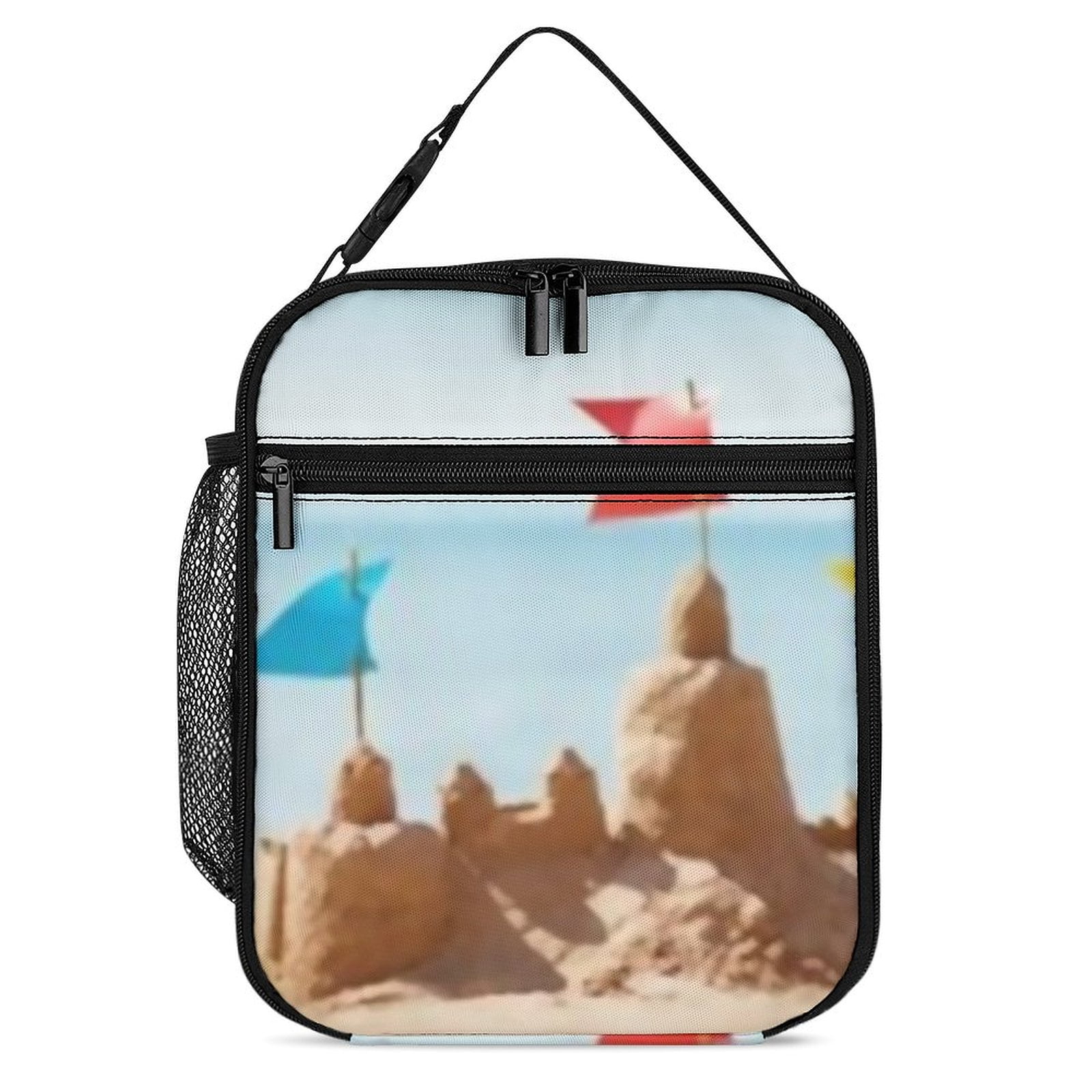 Sandcastle on The Sea in Summertime Portable Lunch Bag Insulated Meal ...