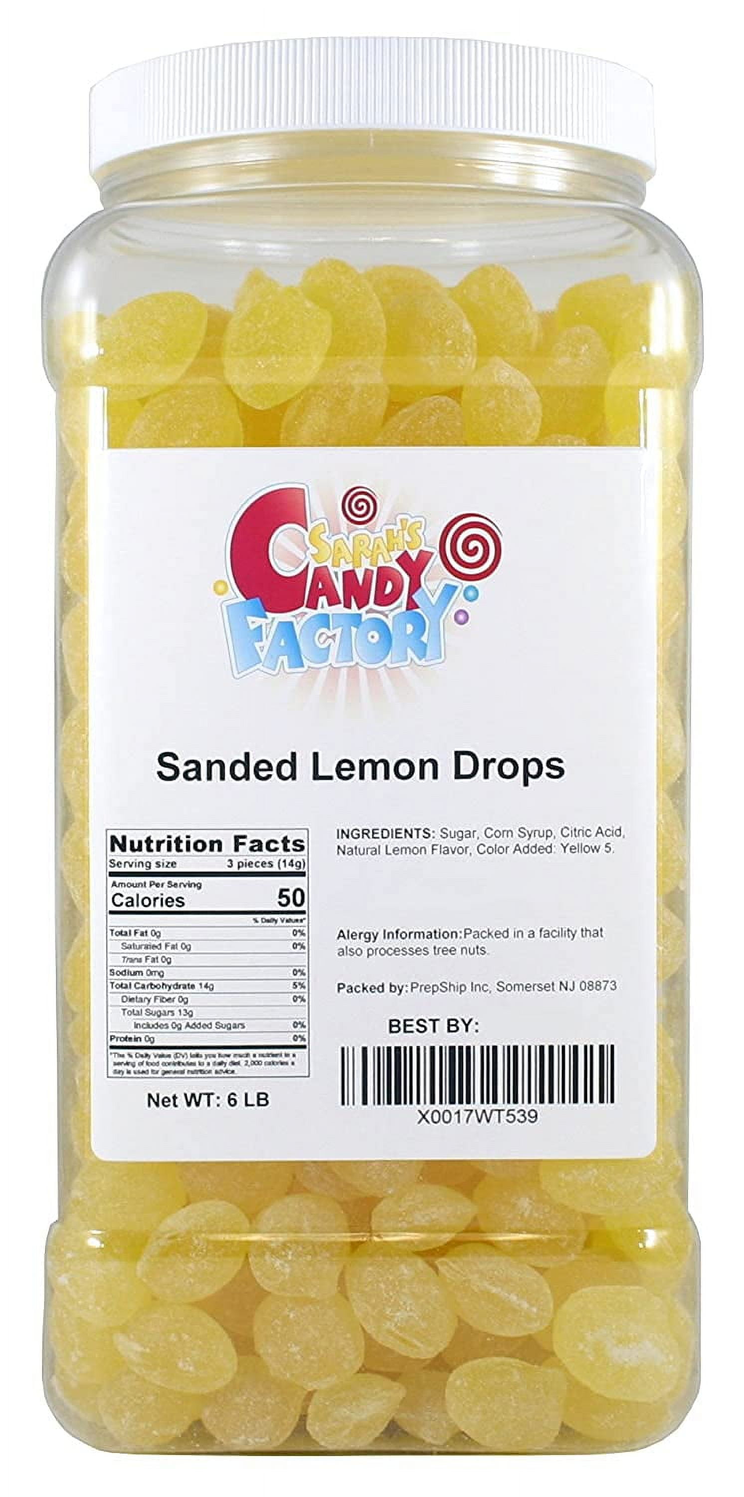 Sanded Lemon Drops Old Fashioned Hard Candy (Gluten Free) in Jar, 6 Lbs ...