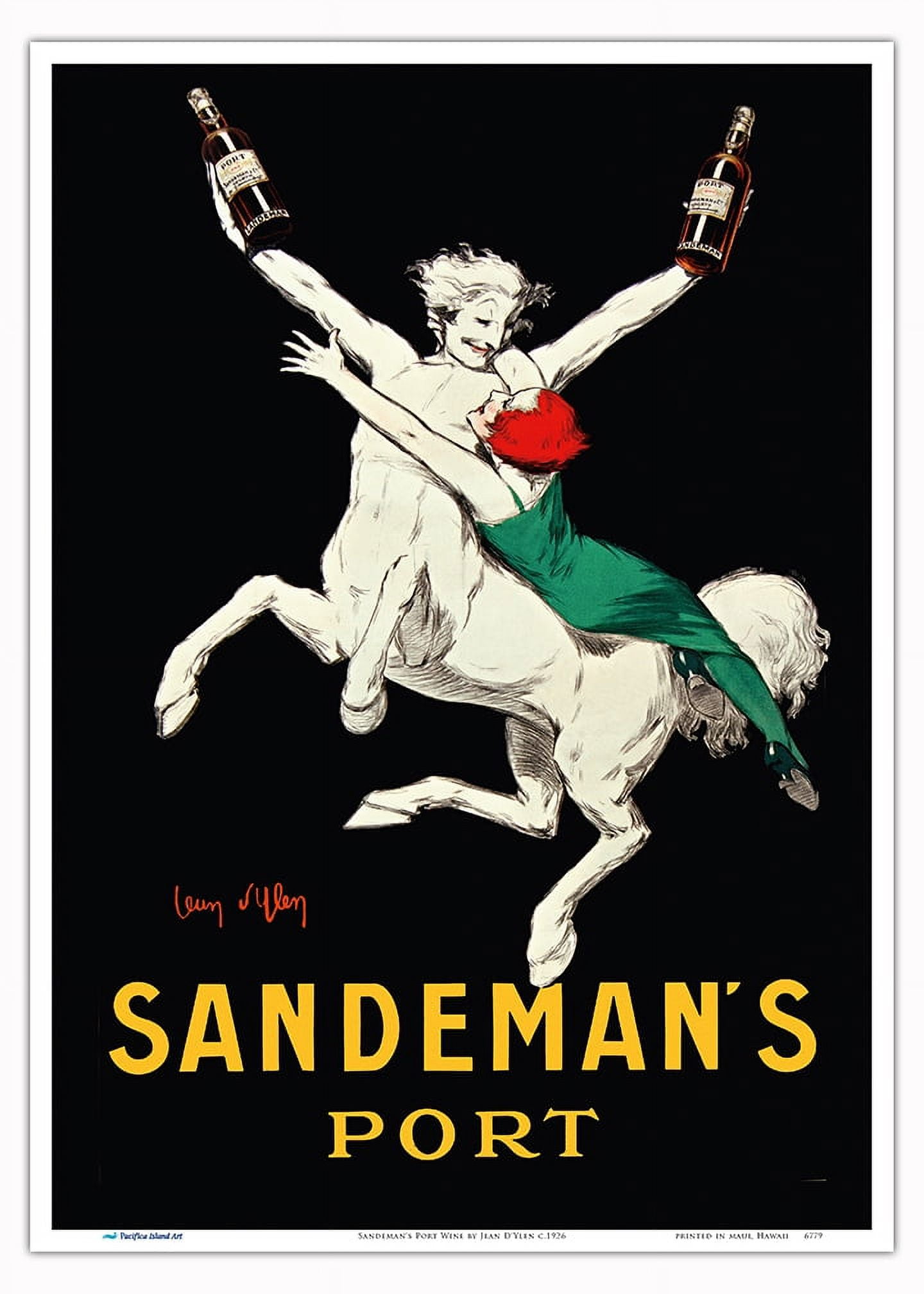 Sandeman’s Port Wine - Vintage Portuguese Advertising Poster by Jean D ...