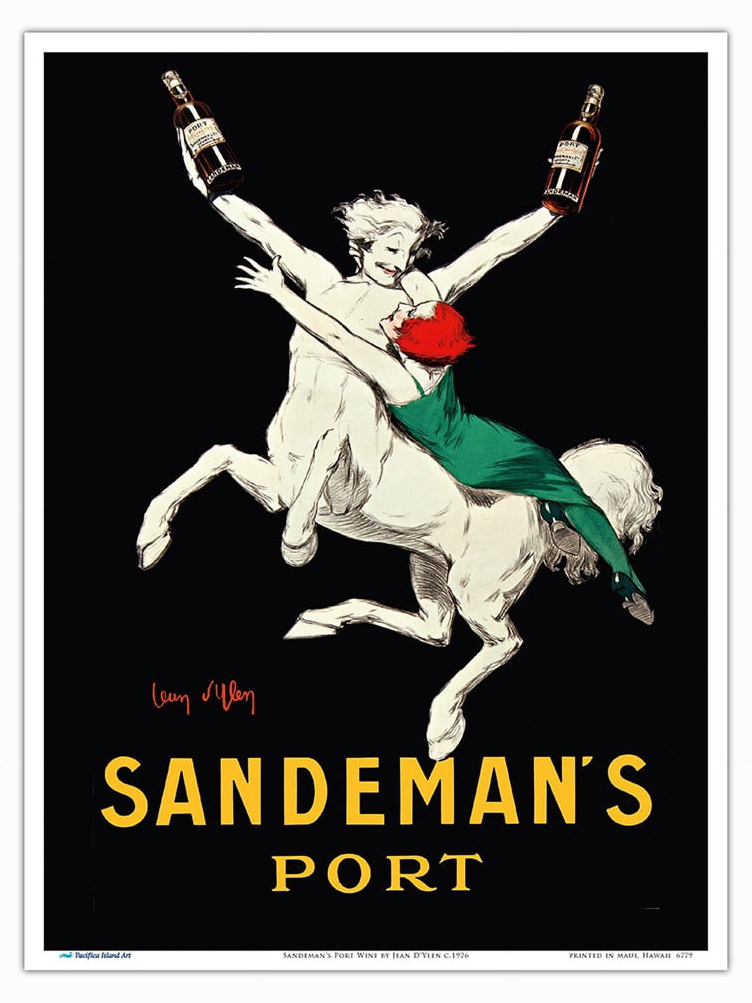 Sandeman’s Port Wine - Vintage Portuguese Advertising Poster by Jean D ...
