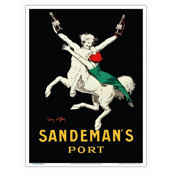 Sandeman’s Port Wine - Vintage Portuguese Advertising Poster by Jean D ...