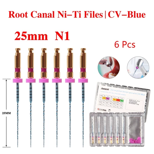 Sandent Dental Rotary Endodontic Niti Files Root Canal N1-25Mm Ni-Ti ...