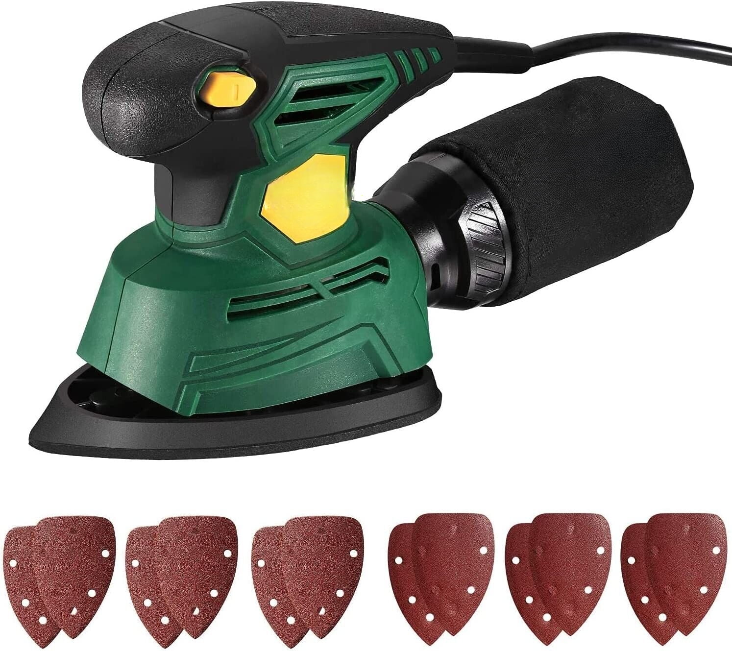 Sander, 14000 OPM compact sander with 12 sheets of sandpaper for wood ...