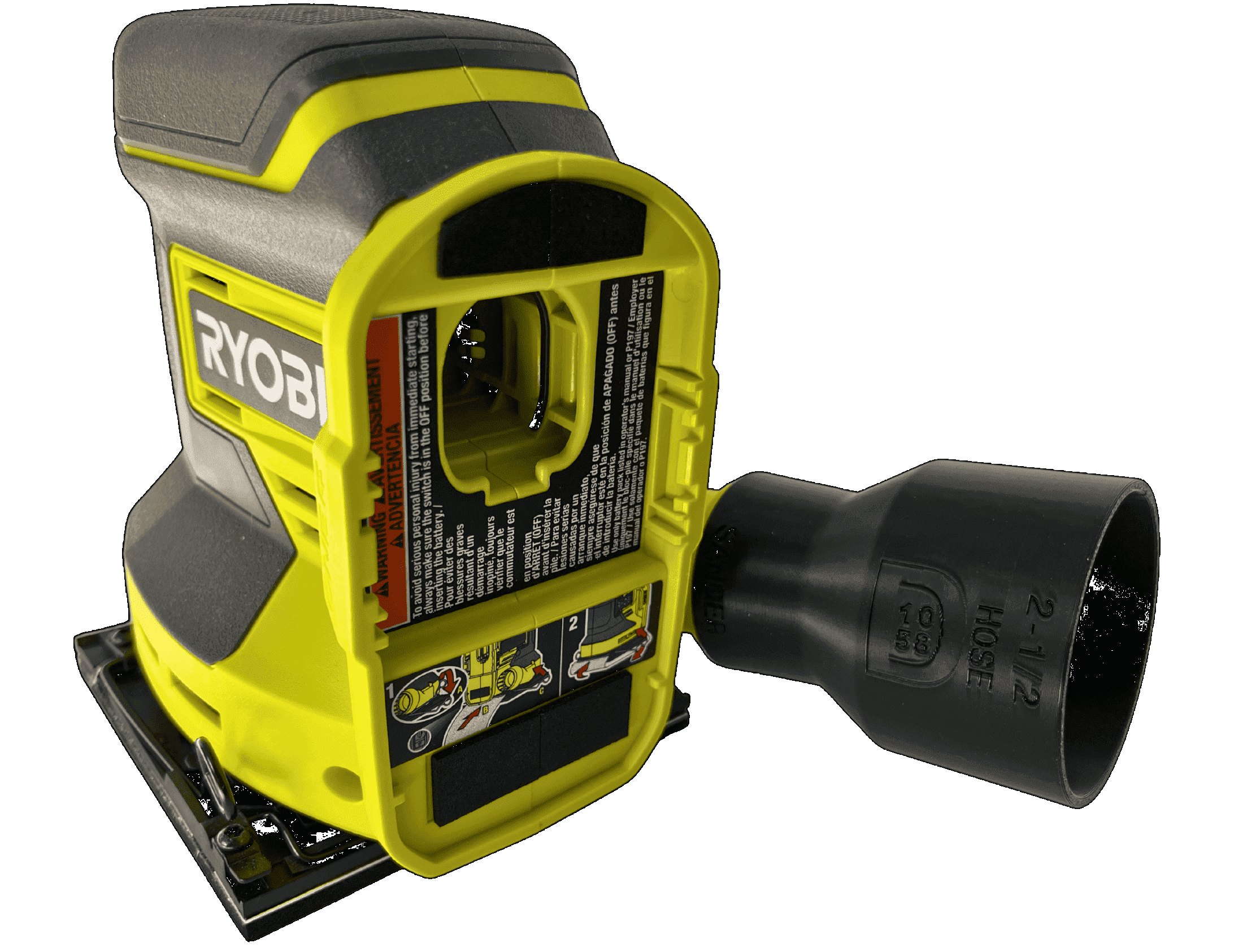 Sander Vacuum Adapter for Ryobi ONE+ 18-Volt Cordless Sanders PCL406 5 ...