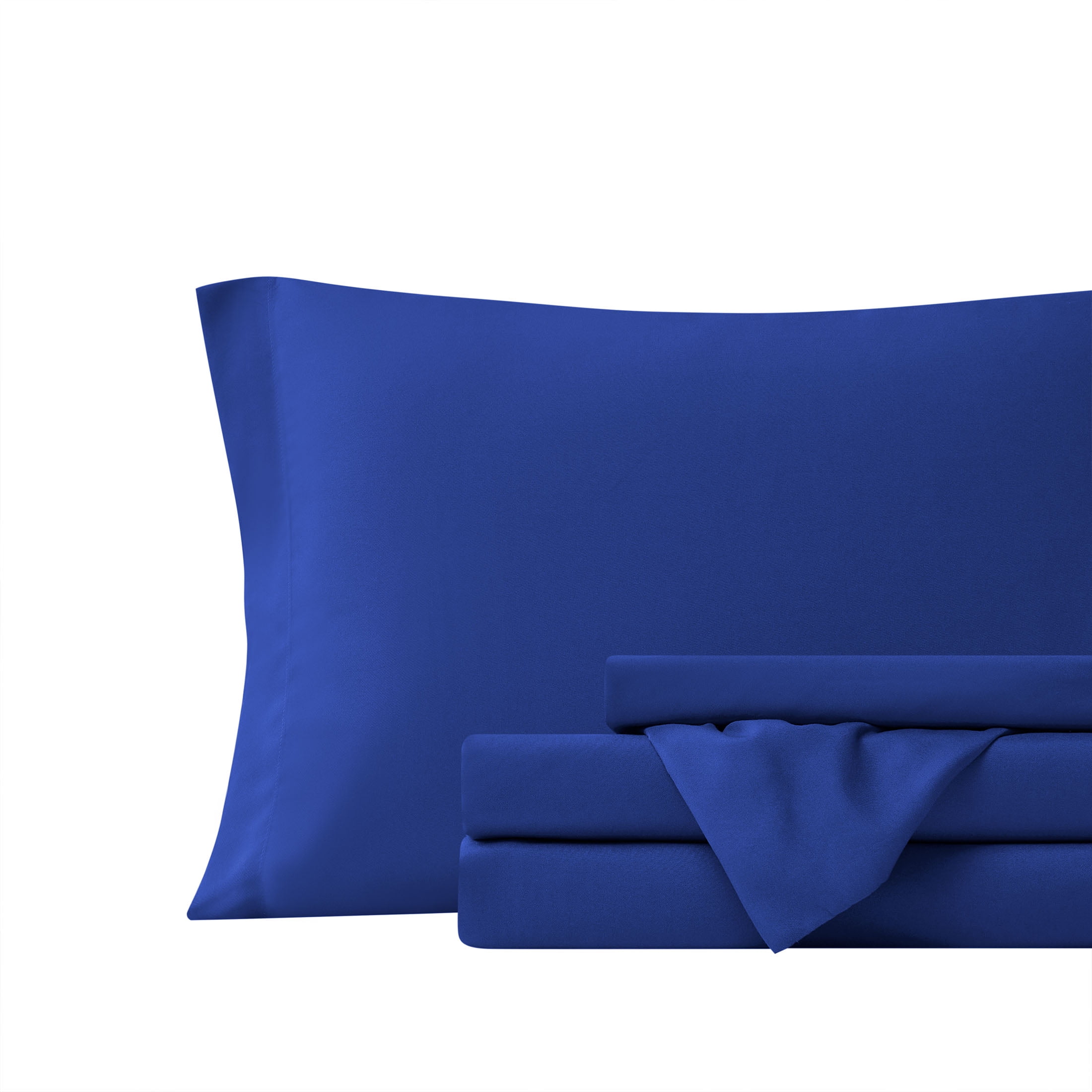 Sanders 4 Piece Sheet Set In Blue Size Queen - Walmart.com