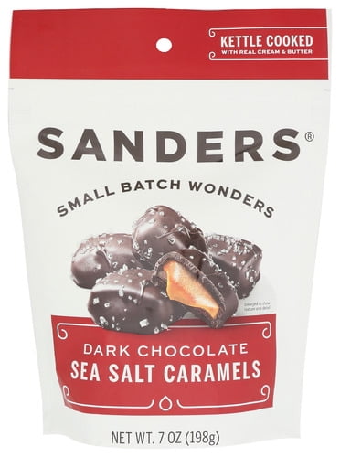 (Pack Of 6) Sanders Bites Dark Chocolate Sea Salt 7 Oz - Walmart.com