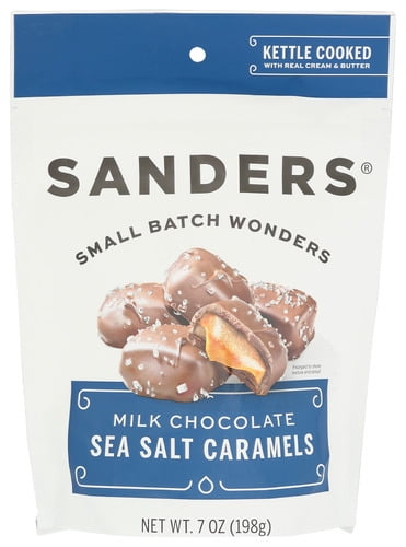 Sanders Bites Milk Chocolate Sea Salt 7 oz (Pack of 6) - Walmart.com