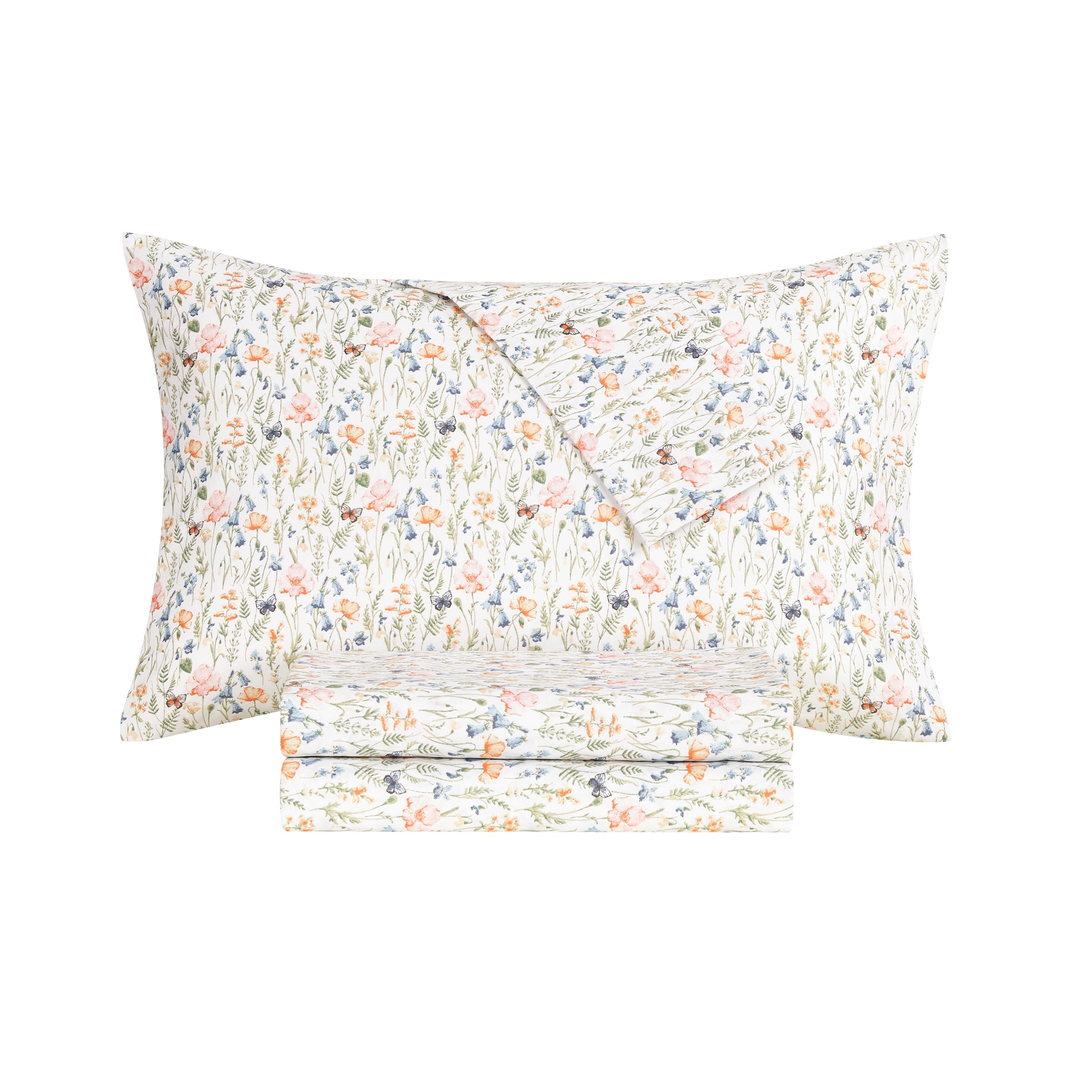 Sanders Blooming Haven 3 Piece Twin Sheet Set, Multi colored - Walmart.com