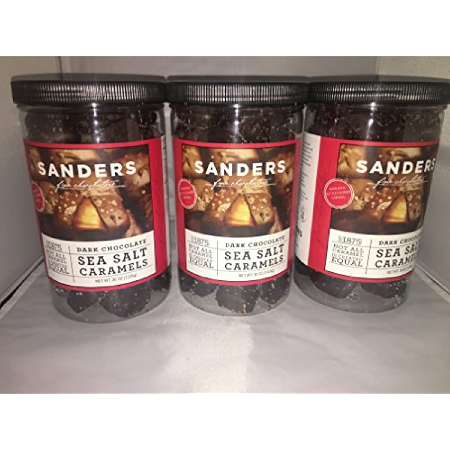 Sanders Dark Chocolate Sea Salt Caramels - Party Pack (3) 36oz ...