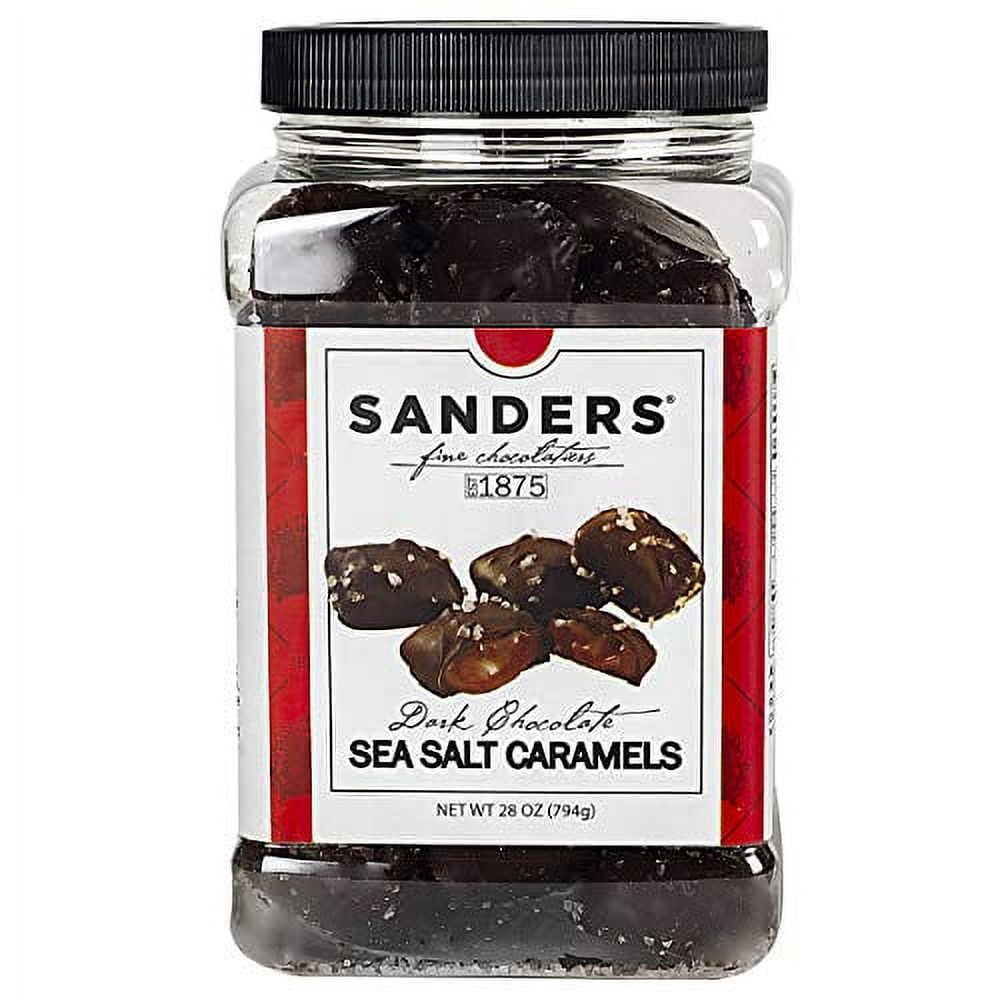 Sanders Dark Chocolate Sea Salt Caramels, Kettle Cooked Caramel Covered ...