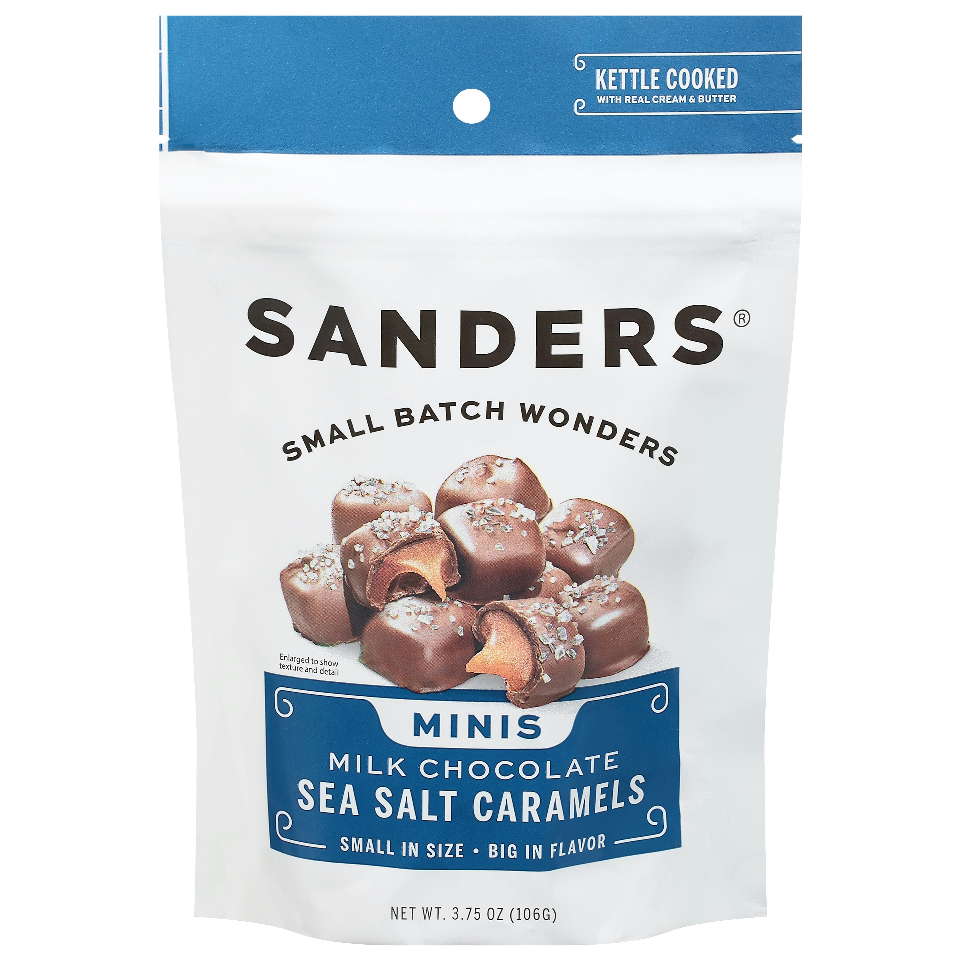 Sanders Milk Chocolate Salted Caramel Bites 3.75 oz (Pack of 12 ...