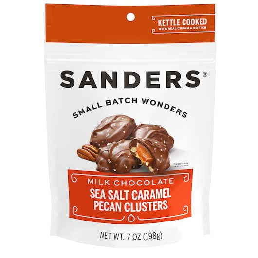Sanders Milk Chocolate Sea Salt Caramel Pecan Clusters - Walmart.com