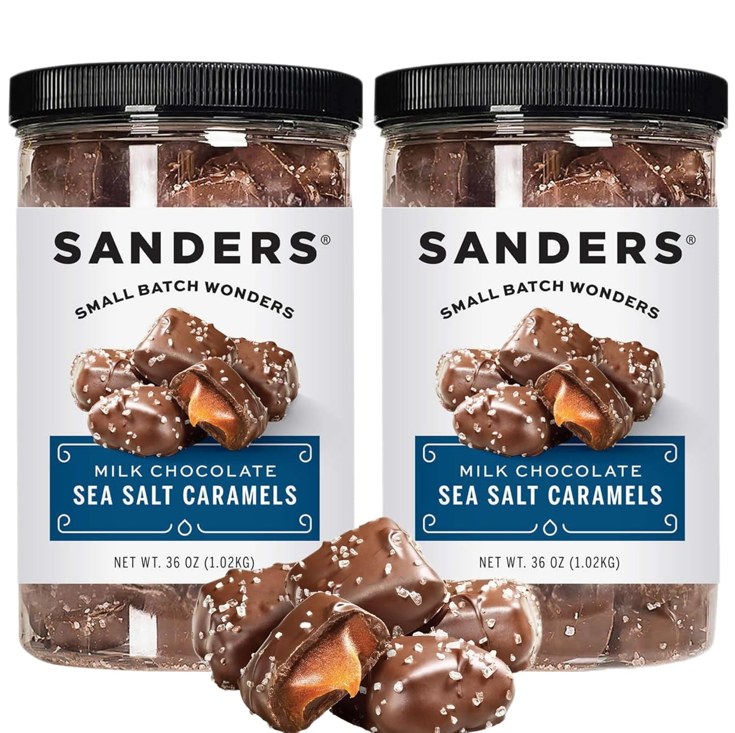 Sanders Milk Chocolate Sea Salt Caramels - 36 Oz. (2 pack) - Walmart.com