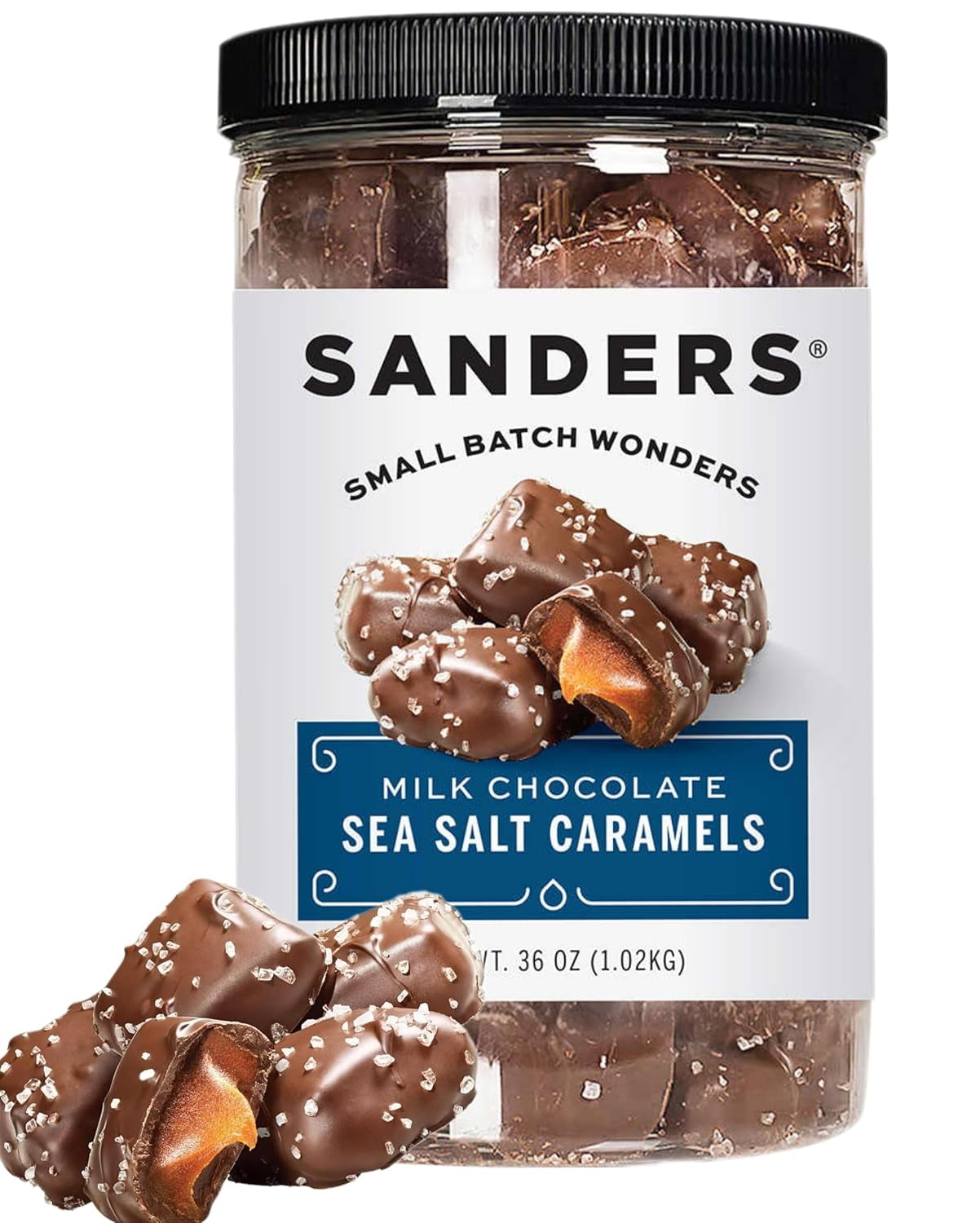 Sanders Milk Chocolate Sea Salt Caramels 36 Oz. Pack of 1 - Walmart.com