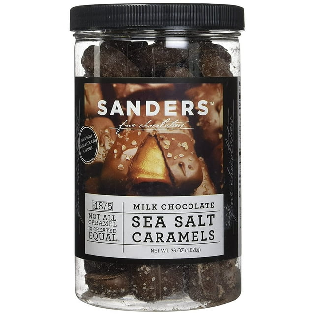 Sanders Quality Covered Candies - Milk Chocolate Sea Salt Caramels, 36 ...