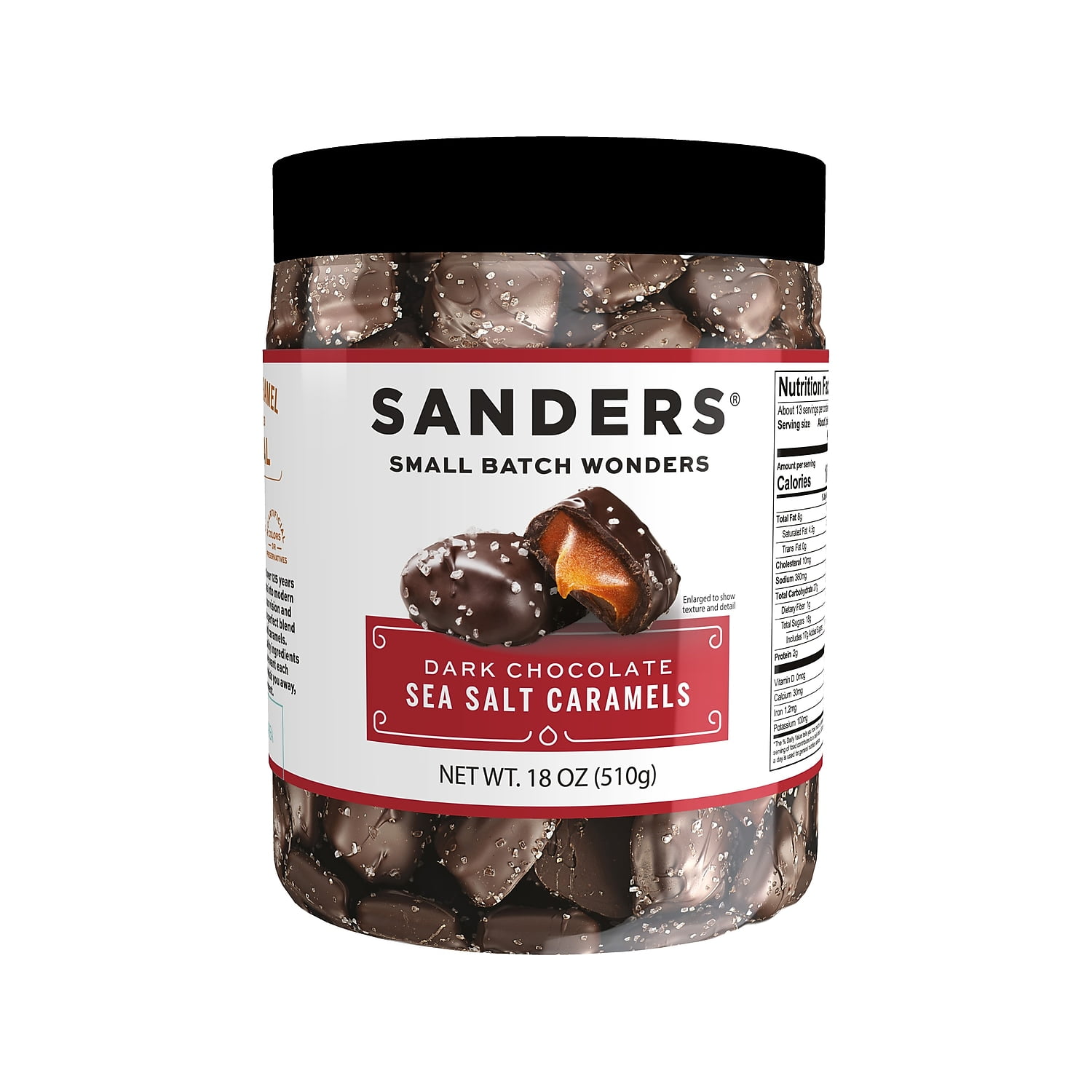 Sanders® Small Batch Wonders Dark Chocolate Sea Salt Caramels, 18 oz ...