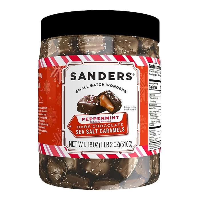 Sanders Small Batch Wonders Peppermint Dark Chocolate Sea Salt Caramels ...