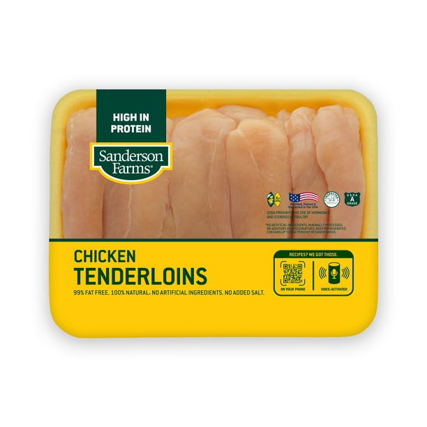 Sanderson Farms Fresh Chicken Tenderloins, 28g Protein, 4oz 112g, 1.0 ...