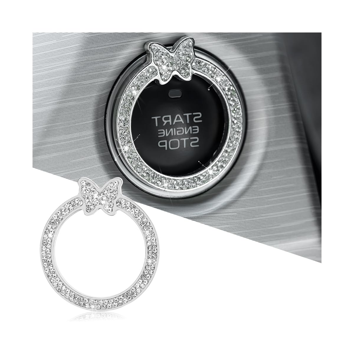 Sandfren Bling Car Engine Start Ring NSD3 Sticker, Rhinestone Vehicle ...