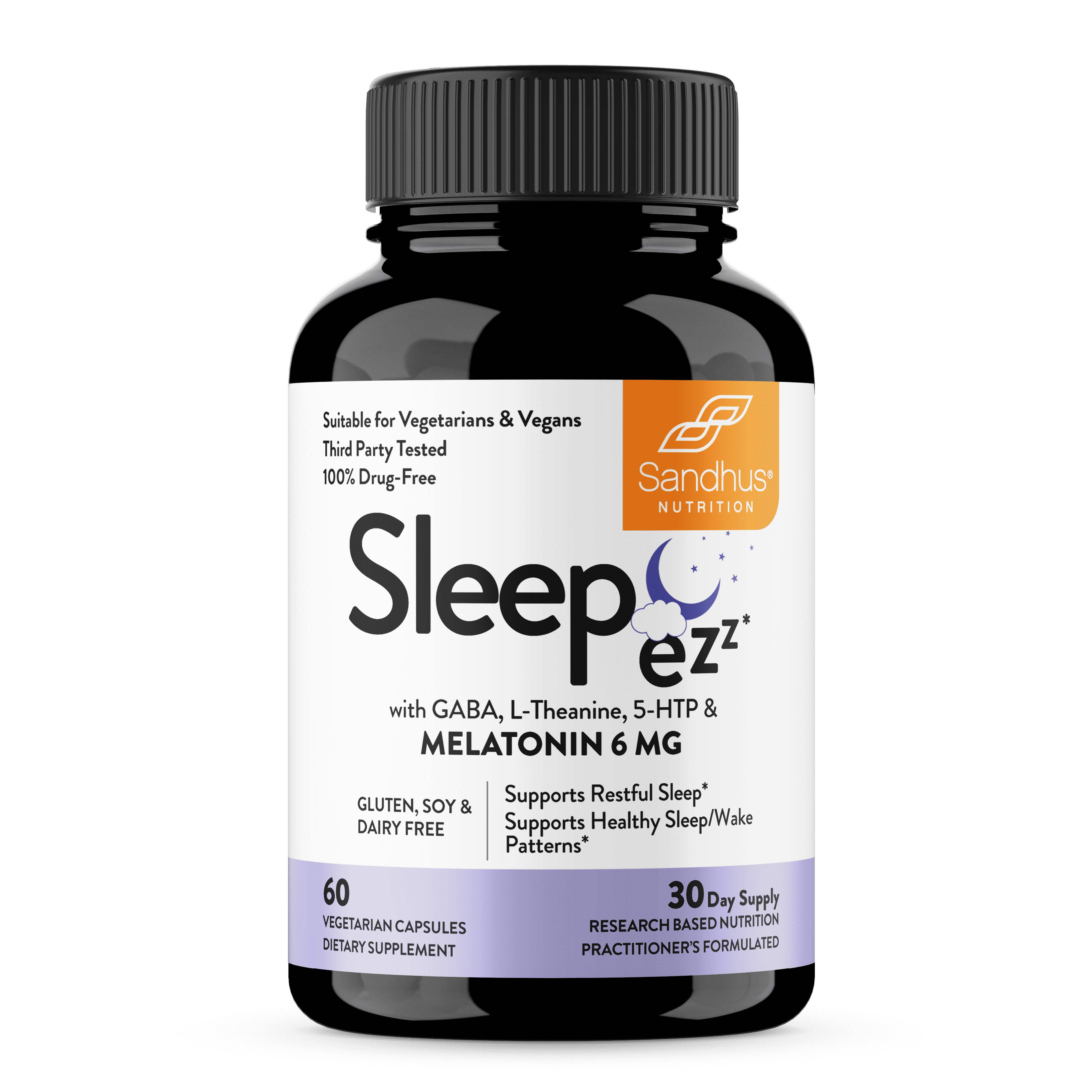 Sandhu's Calm & Relax Sleep Support Supplement, 6MG Melatonin, GABA, L ...